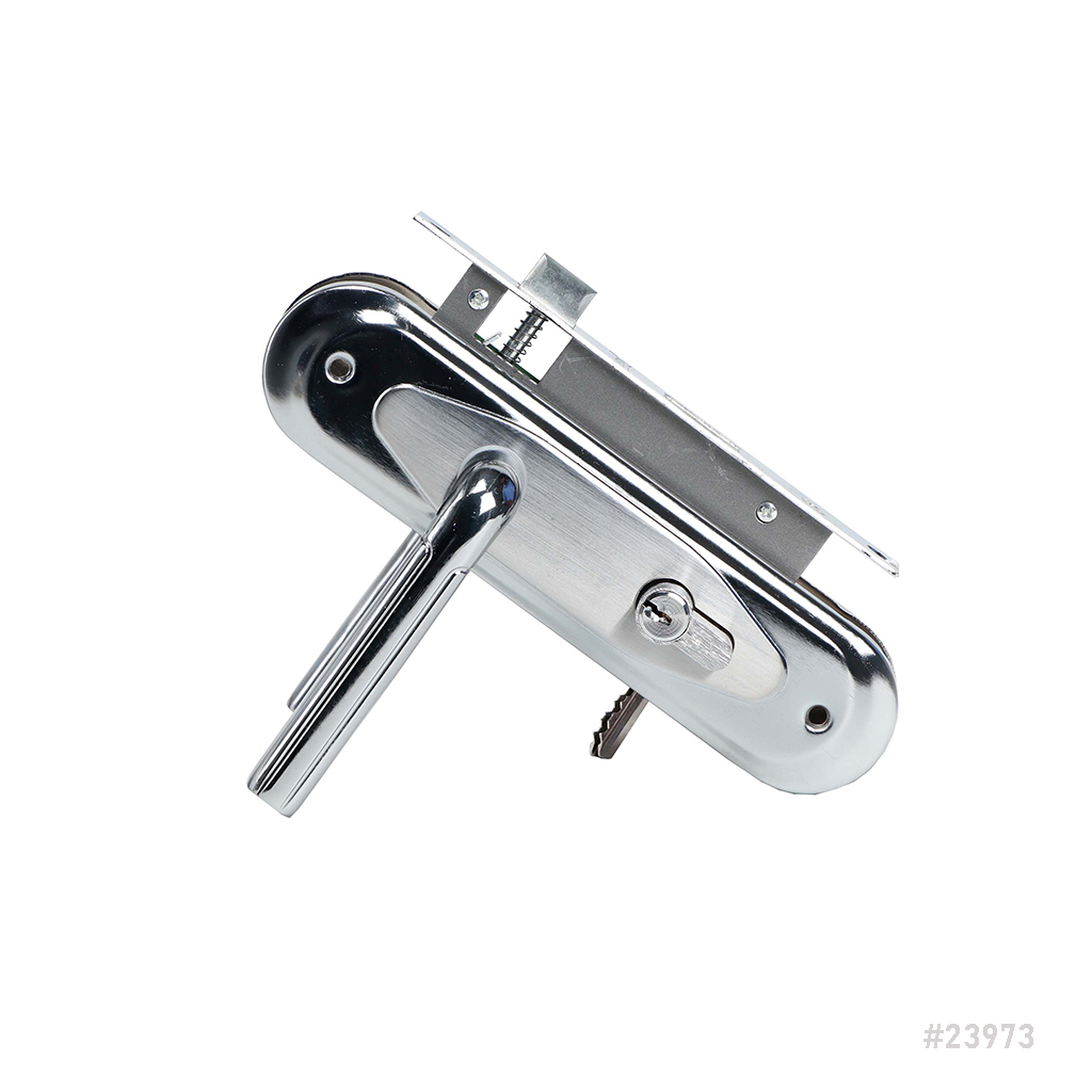 Door Handle with Lock Set Small JM2016M BN/NP Leon | Whetstone